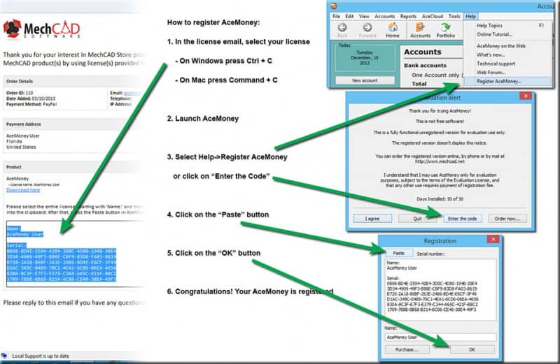 How To Register AceMoney - MechCAD Software (AceMoney)